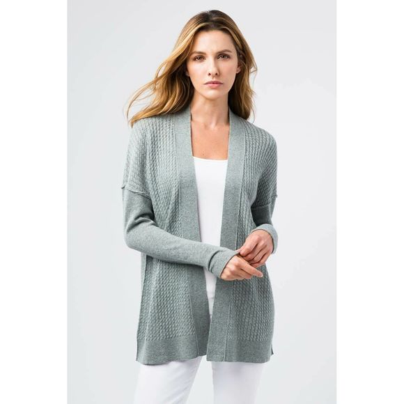 Kinross | Sweaters | Kinross Cardigan Sweater Micro Cable Knit Cashmere ...